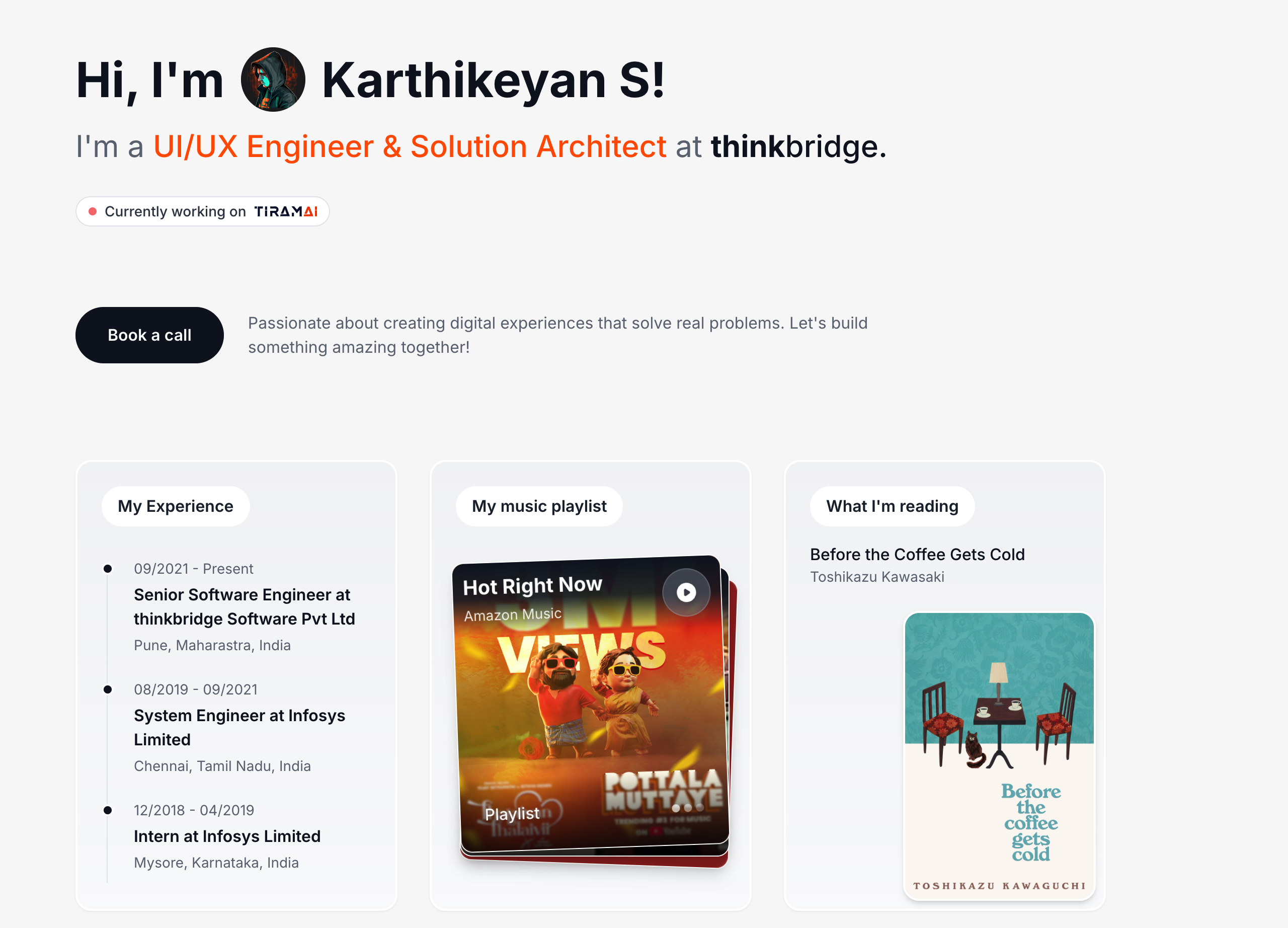 Karthikeyan S - UI/UX Engineer & Solution Architect